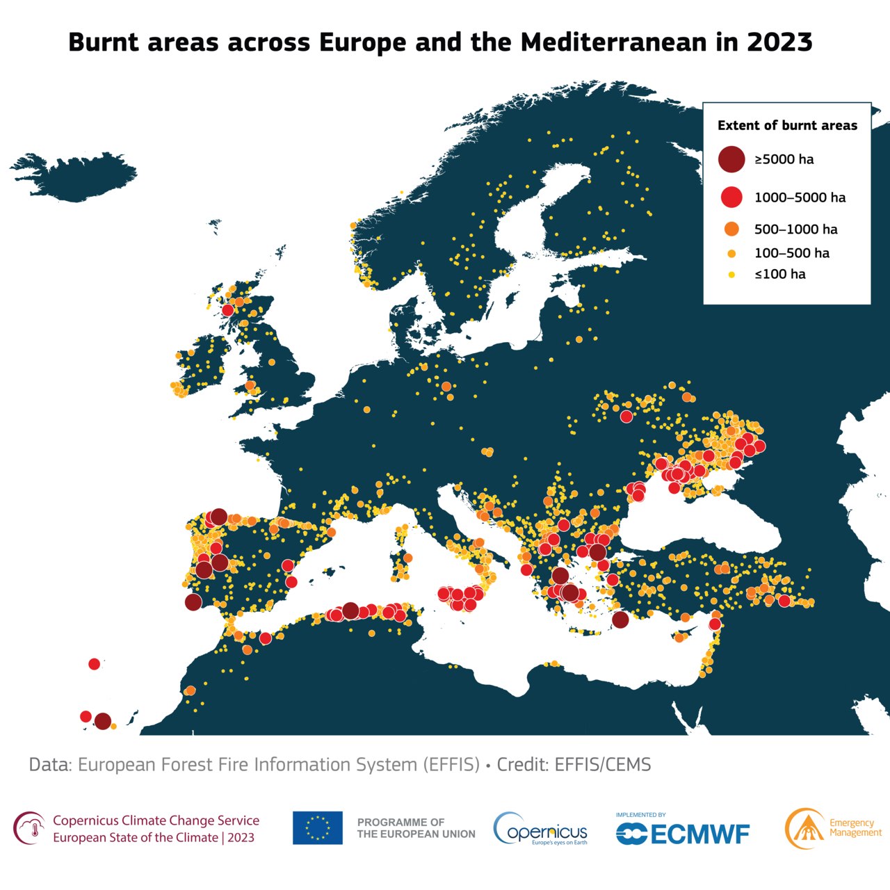Wildfires: the 2023 review by EFFIS/Copernicus - Association ...